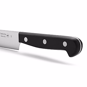 ARCOS Chef Knife 6 Inch Stainless Steel. Cooking Knife to Cut and Peel Small Food. Ergonomic Polyoxymethylene Handle and 150mm Blade. Series Universal. Color Black