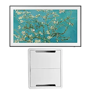 SAMSUNG QN50LS03BAFXZA 50" The Frame 4K UltraHD Smart QLED TV with a Sanus SA-IWB17-W1 17" TV Media in-Wall Box (2022)