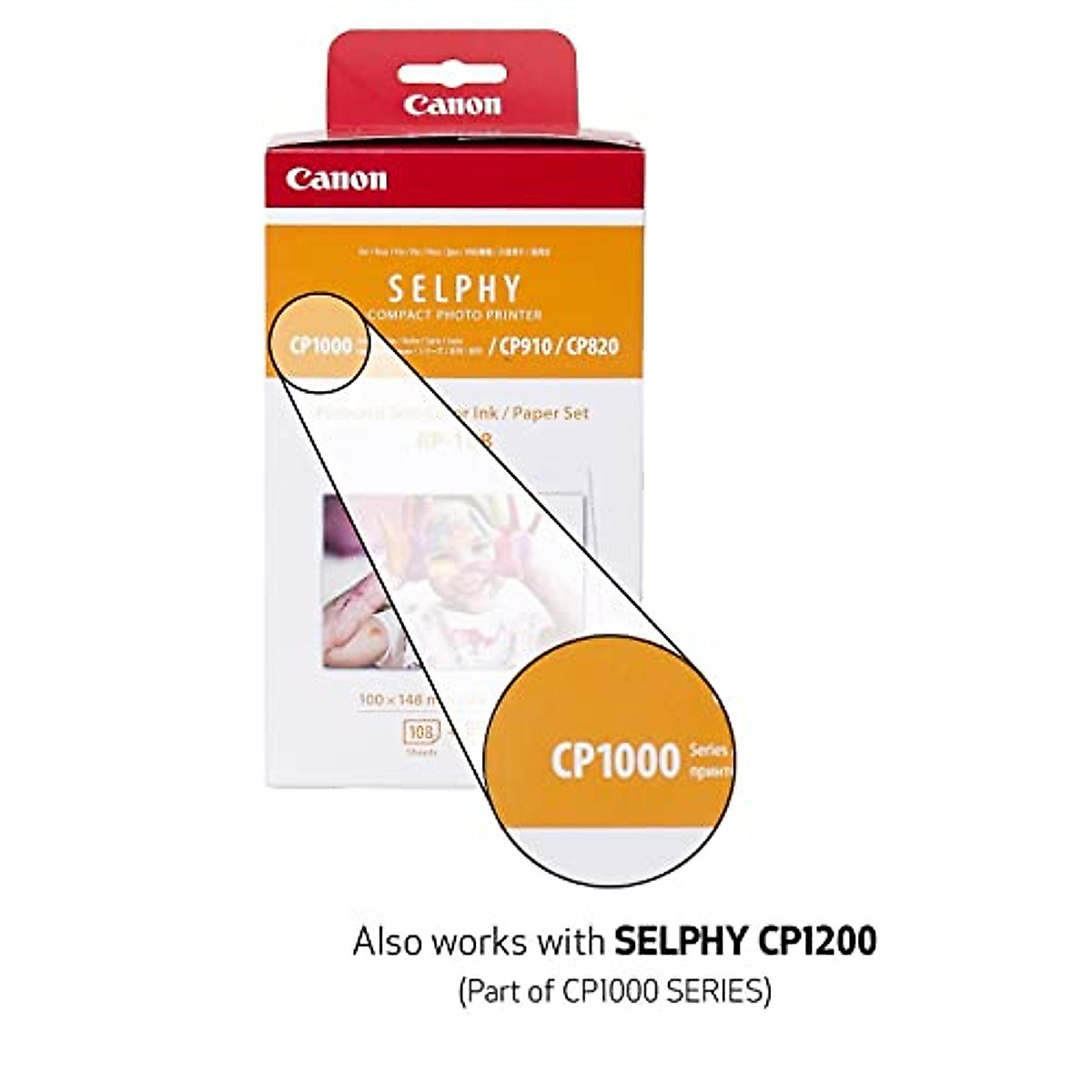 Canon 4 x RP-108 4x6 Paper/Ink, 108 Sheets for SELPHY CP820 CP910,CP1200 CP1300