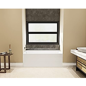 Kingston Brass Aqua Eden VTAP603622L 60-Inch Acrylic Alcove Tub with Left Hand Drain, White