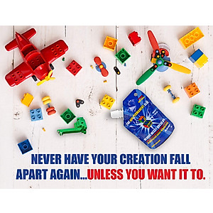 Le Glue Temporary Glue | Non-Permanent Clear Adhesive Glue for Plastic Building Blocks | No Messy Break-Ups | Non-Toxic Model Glue Formula | Seen on Shark Tank, Created for Kids, by a Kid