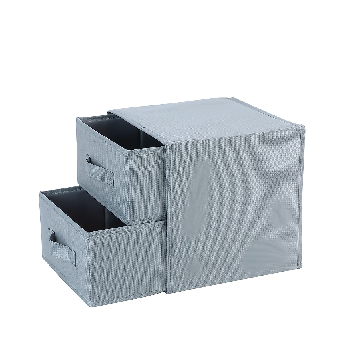 Underwear Organizer Drawers – Hard Shell Foldable Cabinet Closet Organizers – Pullout Drawers for Shelf Dresser Storage – Space Saving Storage Box for Underwear, Socks, Lingerie, Ties etc (Gray)