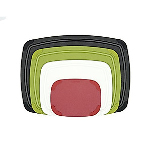 Epicurean Cutting Board with Removable Silicone Corners, 11.5" by 9", White