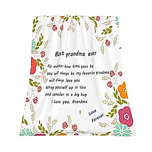 yalinan Grandma Gifts Blanket, Gifts for Grandma Throw Blanket 60"x 50", Grandma Birthday Gifts, Grandma Gifts from Grandkids