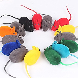 Dog Cat Playing Toy Squeak Noise Toy Lovely Rat Toy Mice False Mouse Bauble 4PCS Multi-colors