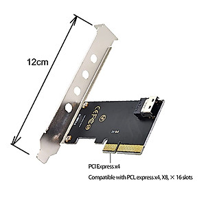 chenyang CY PCI-E Express 3.0 4X to SFF-8639 U.2 U2 Kit to SFF-8654 Slimline SAS NVME PCIe SSD Adapter for Mainboard.