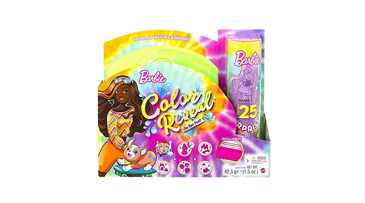 Barbie Color Reveal Neon Doll with Surprises & Color Change Fun