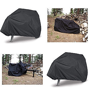 BOSKING Patio Log Splitter Cover 83"x45"x39" Heavy Duty Waterproof Logging Separator Cover Weather-Resistant Storage Cover for 15-37-Ton Gas Log Splitter - Black