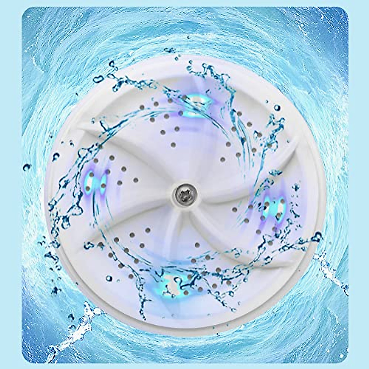 IKASEFU Mini Washer Portable Washing Machine for Socks Underpant, Ultrasonic Turbo Washing Machine for Dorm Home Travel Business Camping, USB Powered, 30 Minute Timer