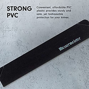 Messermeister 6-Piece Steak Knife Edge-Guard, Black - Fashionable & Functional Knife Protector for Steak Knives - 2 Blade Entry Notches - Includes 6 Steak Knife Edge Guards