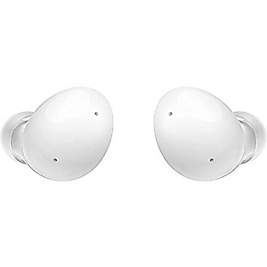 SAMSUNG Galaxy Buds 2, Bluetooth Earbuds, True Wireless, Noise Cancelling, Charging Case, Quality Sound, Water Resistant - (Renewed) (White)
