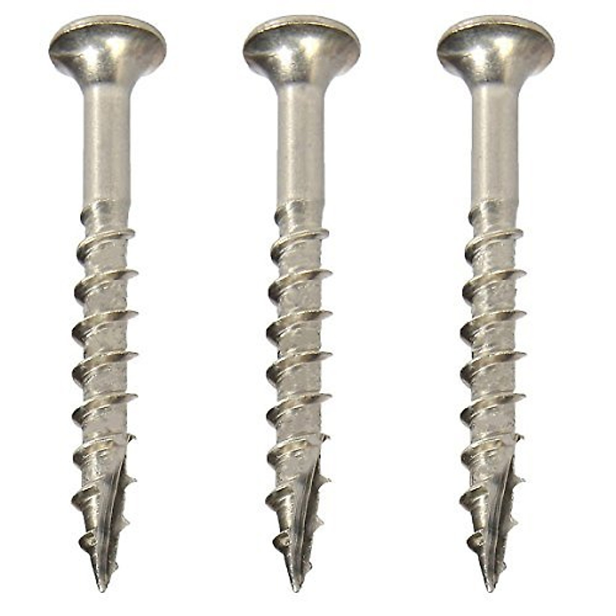 US STAINLESS 100 Pieces Stainless 316 A4#8-8 x 2/1-1/4" Decking Screw Bugle Head Type 17 Square Drive Marine Grade