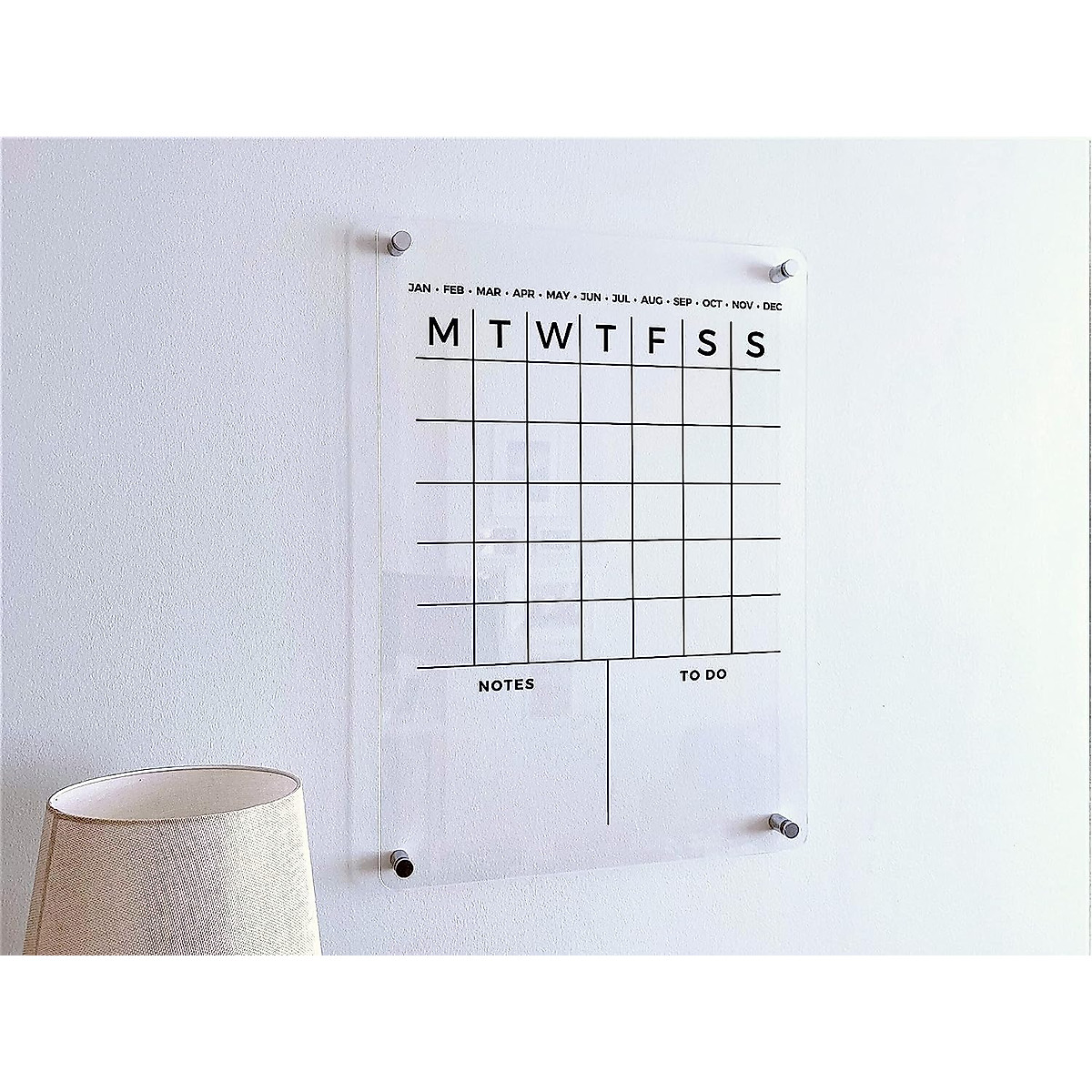 Acrylic Wall Calendar 2024 - Personalized Calendar 2024, Vertical Wall Calendar, Monthly and Weekly Calendar, Housewarming Gift