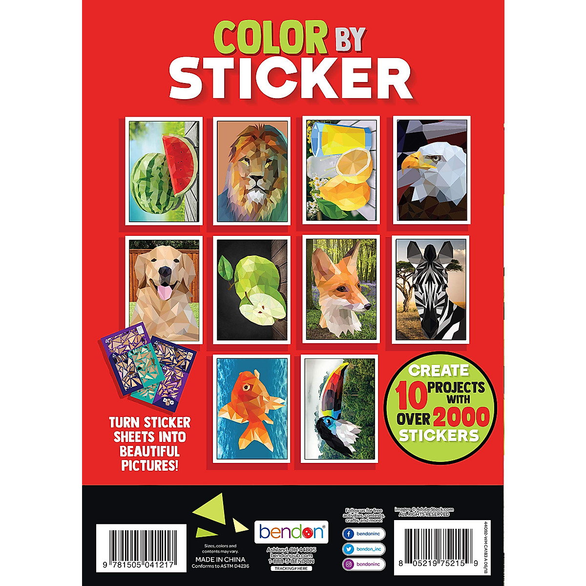 Bendon 44092 Food Advanced Color by Sticker Book, Multicolor