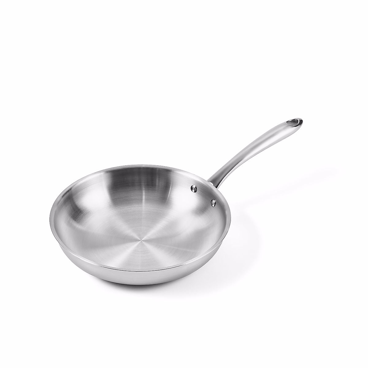 CHEF TOPF 5-ply Stainless Steel Frying Pan 10inch, Full 5-Ply Clad Construction Professional Grade Pan, Brushed Finish, Induction Cooking Pan, Oven Safe, Dishwasher Safe