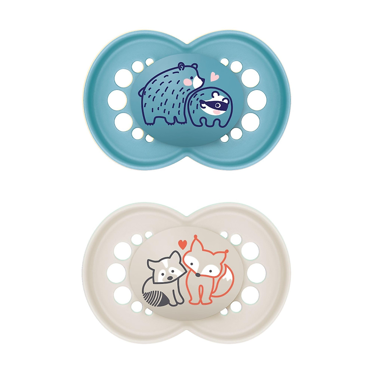 MAM Original Matte Baby Pacifier, Nipple Shape Helps Promote Healthy Oral Development, Sterilizer Case, 2 Pack, 6-16 Months, Boy,2 Count (Pack of 1)