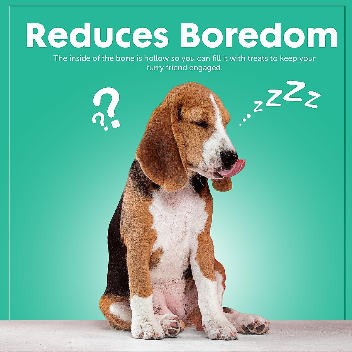 Dog Chew Toys for Aggressive Chewers – Tough Chew Toys for Dogs with Treat Dispenser – Indestructible Rubber Dog Toy for Teeth Cleaning – Chew Bones for Large Dogs