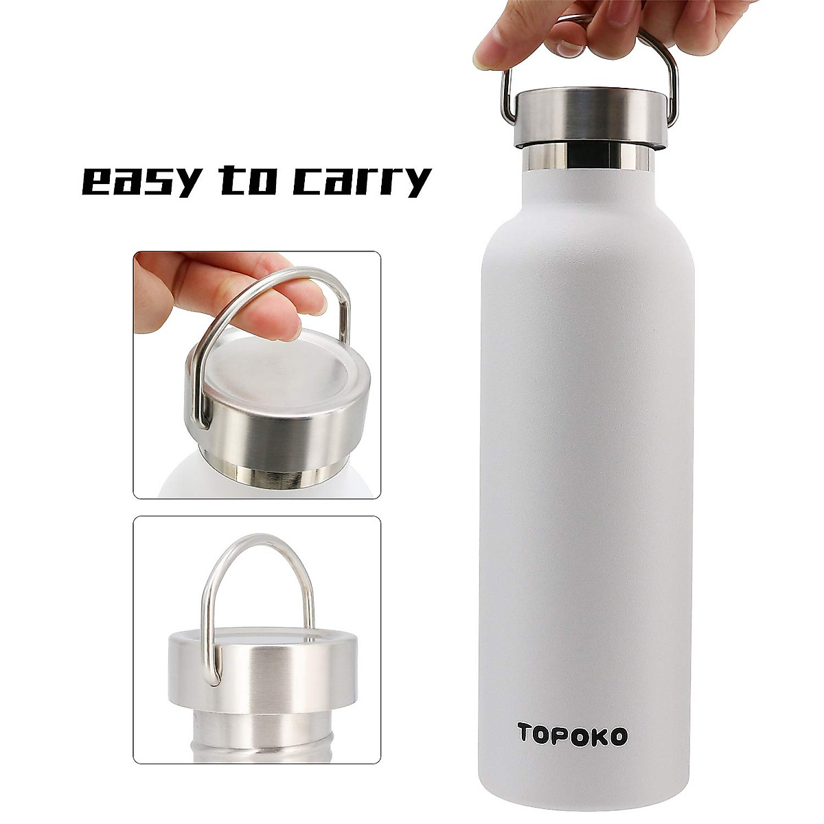 Replacement Lid for Hydro Flask Standard Mouth 12, 18, 21, 24 oz & Simple Modern Ascent 12-64oz Bottles BPA-free Leakproof Metal Lid Water Bottle Accessories