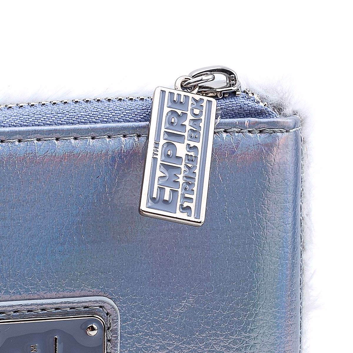 Loungefly x Star Wars The Empire Strikes Back 40th Anniversary Hoth Faux Fur Zip-Around Wallet (Blue, One Size)