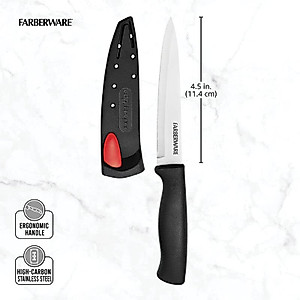 Farberware 5158146 EdgeKeeper Utility Knife, 4.5-Inch, Black