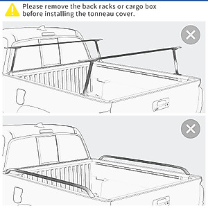 oEdRo Upgraded Tri-Fold Truck Bed Tonneau Cover Compatible with 2015-2024 Ford F-150 F150 with 6.6 Feet Bed