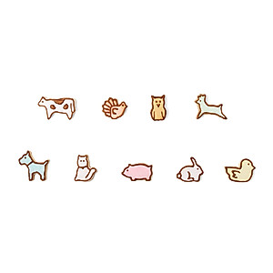 Fox Run Mini Animal Cookie cutters, 0.75 x 1.5 x 1 inches, Metallic