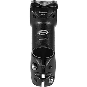 ZECHAO Mountain Bike Stem,Aluminum Alloy Mountain Handlebar Bike Cycling Road Bike Clamp Stem 31.8MM Shock Resistant Handlebar Stem Bike Stem (Color : Black, Size : 25 Degrees 100mm)