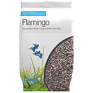 AquaNatural Flamingo 10lb Gravel Substrate for aquascaping, Aquariums, vivariums and terrariums 4-6mm, Rose Pink