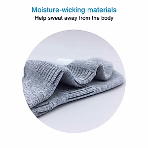 BERING Women's Performance Athletic Ankle Running Socks, Size 6-9, Grey, 6 Pairs