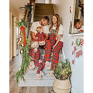 Dearfoams Women's Shay Giftable Holiday Themed Novelty Scuff Slipper, Reindeer, Large