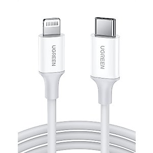 UGREEN USB C to Lightning Cable- 6FT MFi Certified PD Fast Charging Lightning Cord Compatible with iPhone 14/14 Pro/14 Pro Max, iPhone 13/12/11/X/XR/XS/8 Series, MacBook, iPad, AirPods Pro