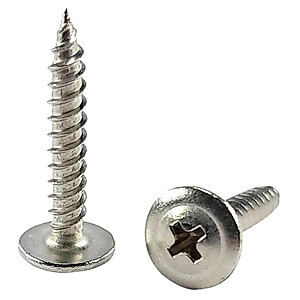 50 Qty #8 x 1" 304 Stainless Steel Phillips Modified Truss Head Wood Screws (BCP1211)