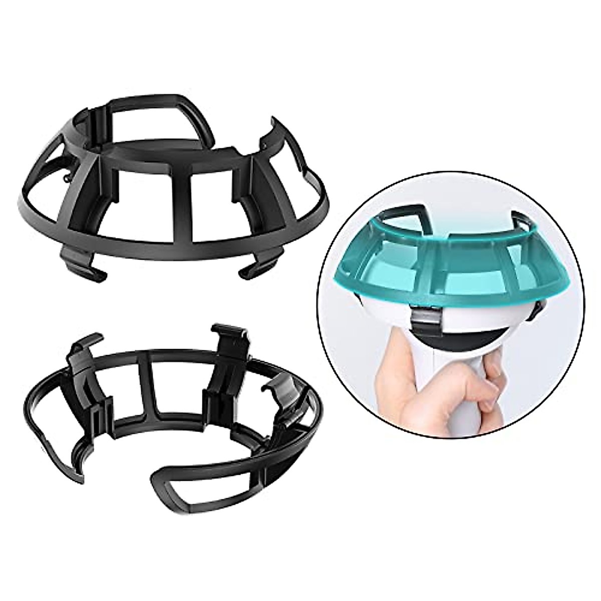 Ronyme Anti-Shock Controller Frame Guard Cover Protective for Oculus Quest 2 Anti-Throw Handle Protective Practical Non Slip Dustproof