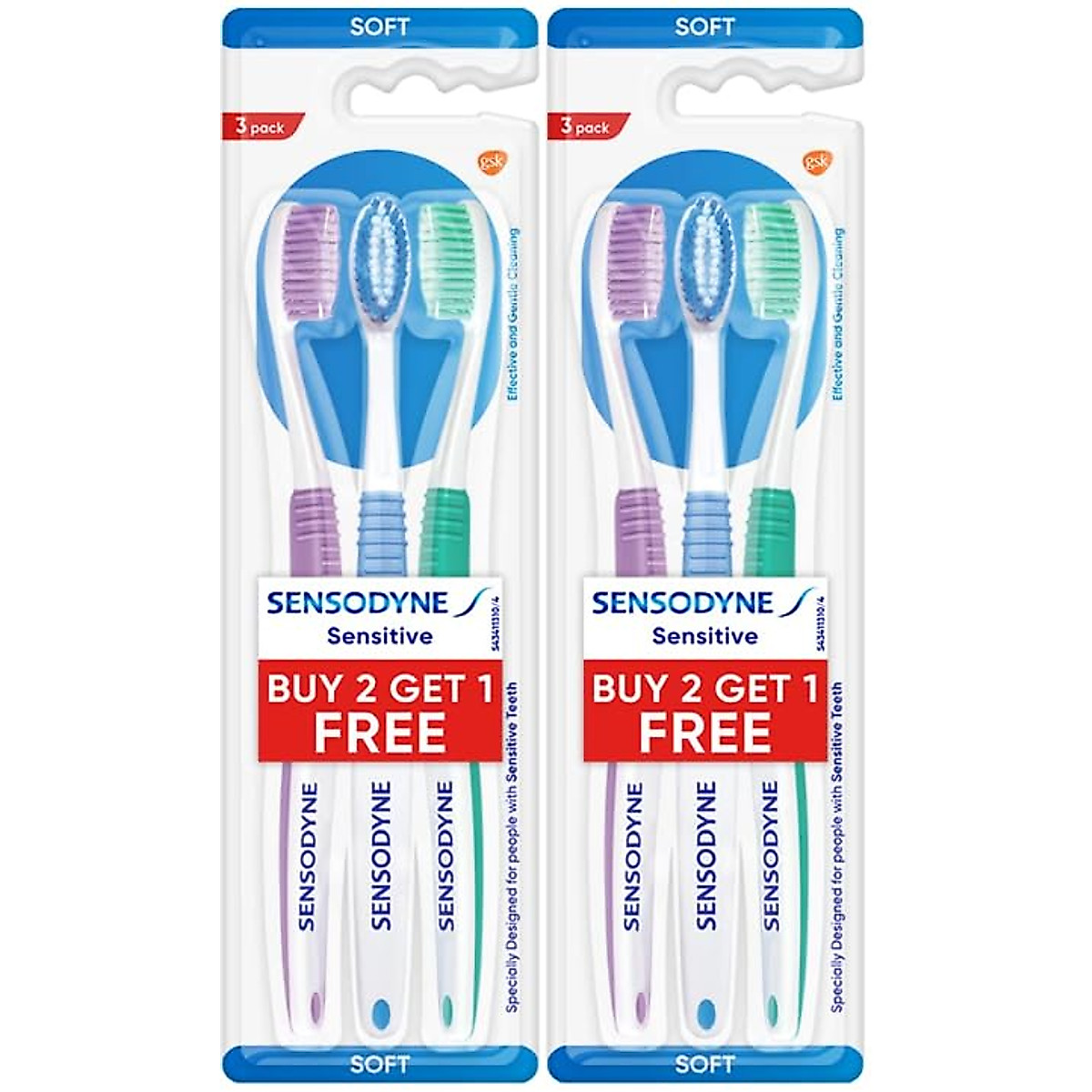 Sensodyne Sensitive Toothbrush, Soft (Color May Vary) - Pack of 6