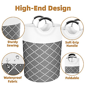 VOSGO Laundry Basket, 2-Pack 82L Waterproof Laundry Hamper, Collapsible Laundry Bag with Comfortable Handle, Large Capacity Storage for College Dorm, Family, Toys, Grey