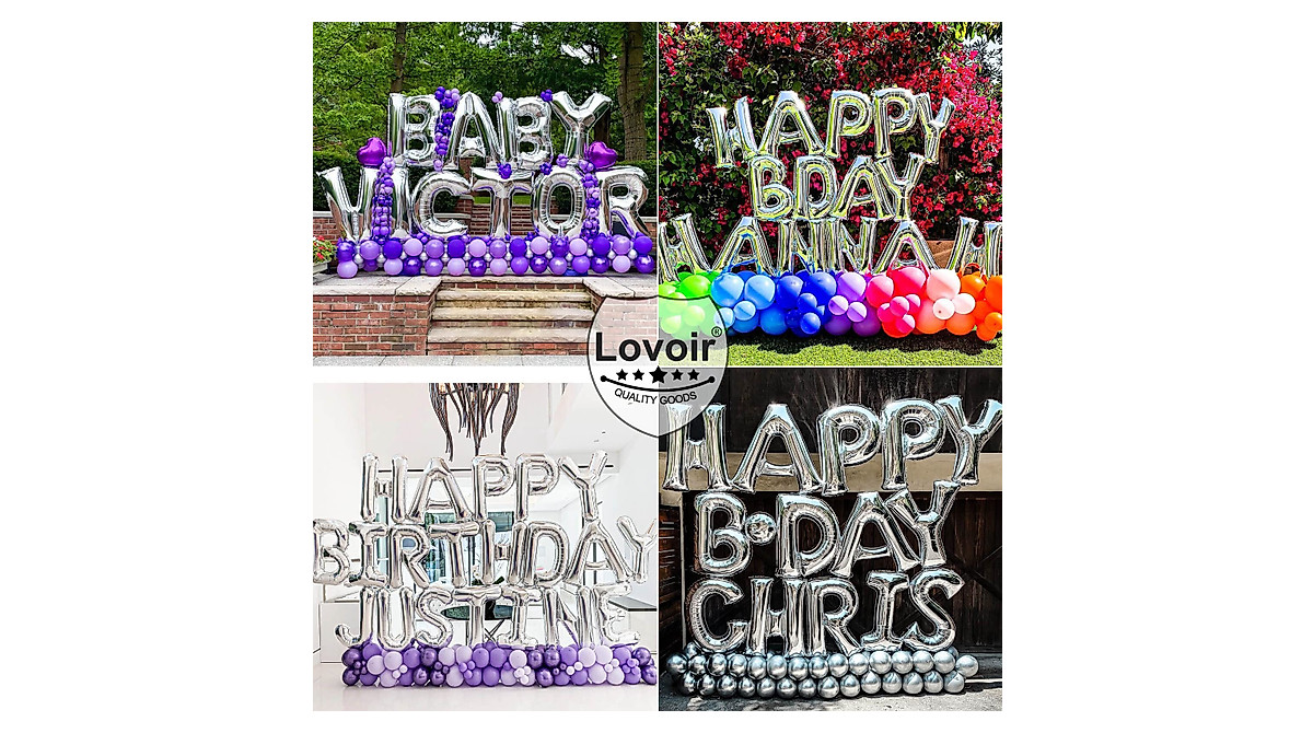 Lovoir 40 Inch Silver Letter C Balloon - Perfect for Parties