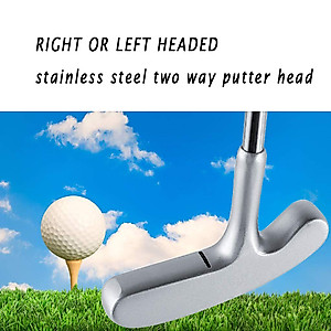 LEAGY Timeless Classic Golf Putter 35" Length - Putt Putt Style Two-Way Head and Premium Rubber Grip for Male & Female Right or Left Handed Golfers