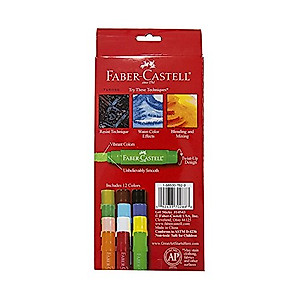 Faber-Castell Gel Sticks - 12 Twistable Watercolor Crayons for Kids with Brush - Watercolors for Kids