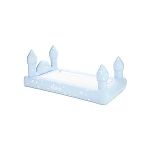 FUNBOY Kids Blue Castle Sleepover Travel Bed & Air Mattress. Perfect for Sleepovers. Includes Carrying Storage Bag, Twin