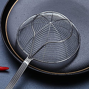 Strainer Spider Skimmers For Kitchen Cooking and Frying Food,Kyraton Stainless Steel Slotted Spoon Pasta Strainers Tomato Food Strainer Skimmer Ladle For Pasta.