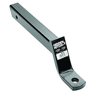 Hidden Hitch 80233 Trailer Hitch Ball Mount, 6,000 lbs. Capacity, Fits 2 in. Receiver, 4 in. Drop, Black