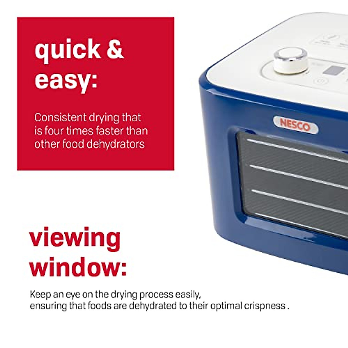 NESCO FD-41B Snackmaster Jr Food Dehydrator, 4 Trays, Blue