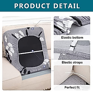 hyha Printing Sofa Couch Cushion Covers, Replacement Individual Seat Cushion Covers, Magic Sofa Covers Washable for Sectional Pets, Pattern Sofa Slipcovers (1 Cushion Armchair, Maple Leaf)