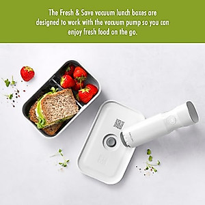 ZWILLING Fresh & Save Medium Lunch Box, Airtight Food Storage Container, Meal Prep Container, BPA-Free, White