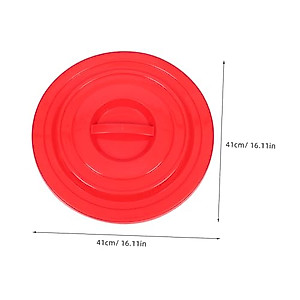 SOESFOUFU Trash Can Trash Can Cover Outdoor Trash Cans Portable Large Trash Cans Trash Can Lids Litter Boxes Bins Large Waste Bin Lid Plastic Garbage Can Lid Red
