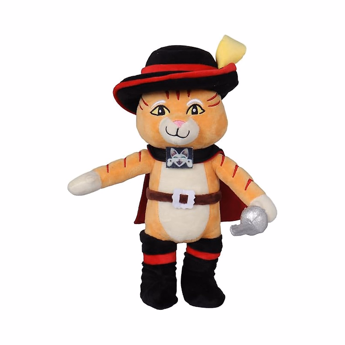 Feeriay Puss Plush Toy 12.2 in Cat Stuffed Animal Plushie Doll Puss Figure Pillow for Kids Gifts