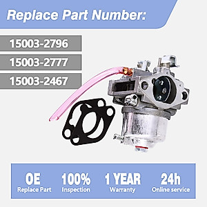 15003-2796 Carburetor Fits for KAWASAKI FB460V 4 Stroke Engine Replace Part Number 15003-2777 Carbs