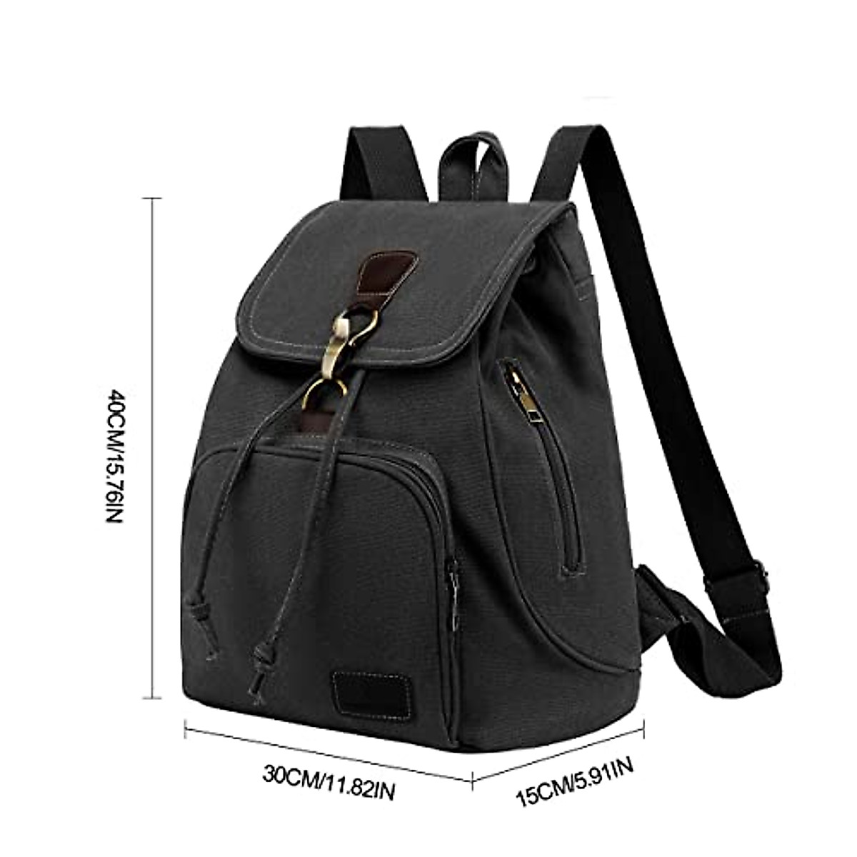 Eshow Canvas Backpack Purse for Women Canvas School Backpacks Small Casual Daypack for Men Women Anti-theft Work Daily Girls