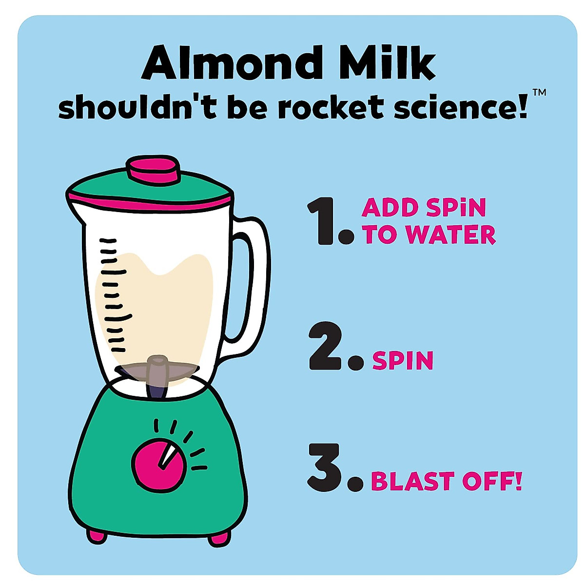 Wilderness Poets SPiN, Organic Almond Milk Concentrate (Unsweetened) - 14 Servings - Make Almond Milk or Non-Dairy Creamer for Coffee, Tea, Lattes, Smoothies (8 Ounce Squeeze Bag)