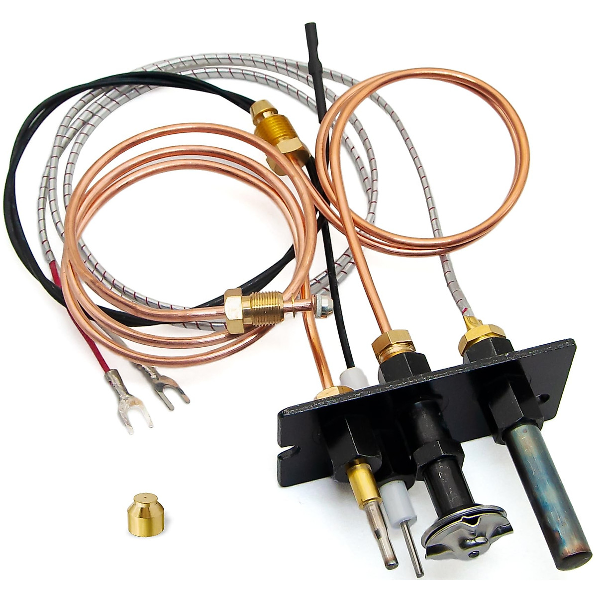 Propane and Natural Gas Pilot Assembly Replaces 10002265 10002264, LP NG 3 Way Pilot Replacement for Majestic,Temco,Vermont Castings Dutchwest,Fireplace and Stoves(Include Free NG Nozzle)